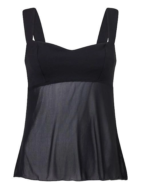 REFORMATION Nova Sweetheart Knit Top - Black