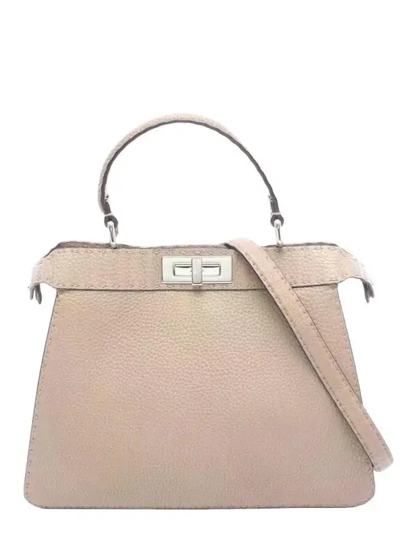 Fendi Medium Selleria Peekaboo Iconic Satchel - Neutrals