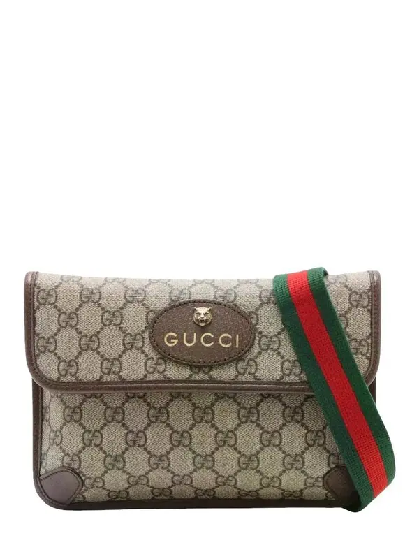 Gucci Gg Supreme Web Neo Vintage Belt Bag - Neutrals