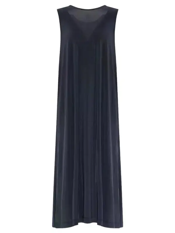 Issey Miyake Drape Pocket-detail Midi Dress - Blue