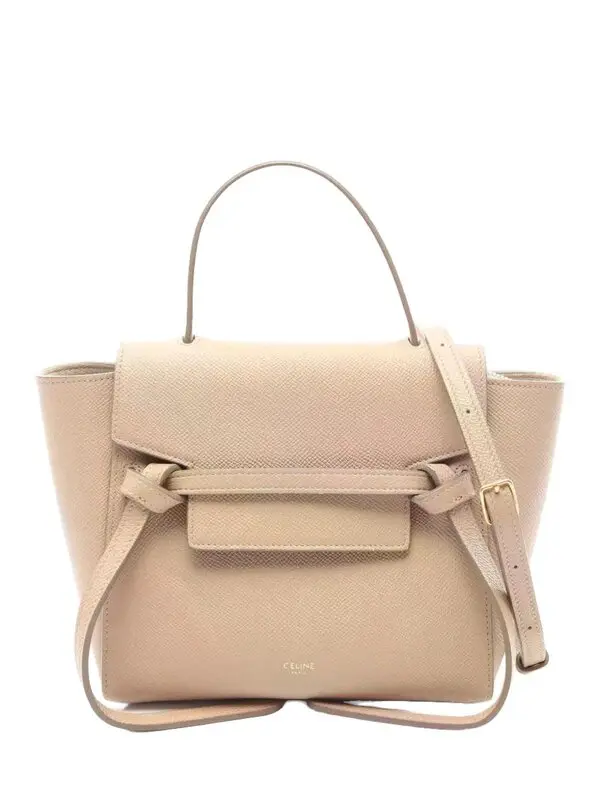 Celine Nano Grained Calfskin Belt Bag Satchel - Neutrals