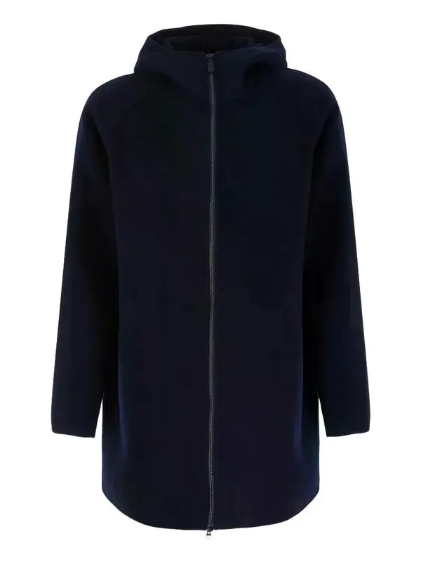 Aspesi Hooded Raglan-sleeve Coat - Blue