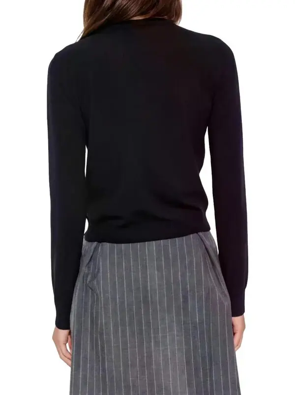 Valentino Garavani Bow-embellished Button-up Cardigan - Black