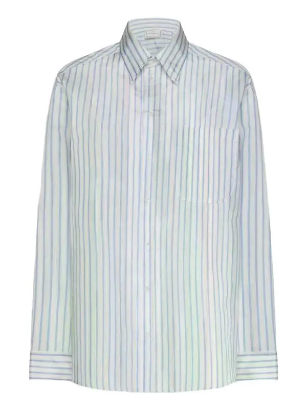 PIERRE-LOUIS MASCIA Striped Silk Shirt - White