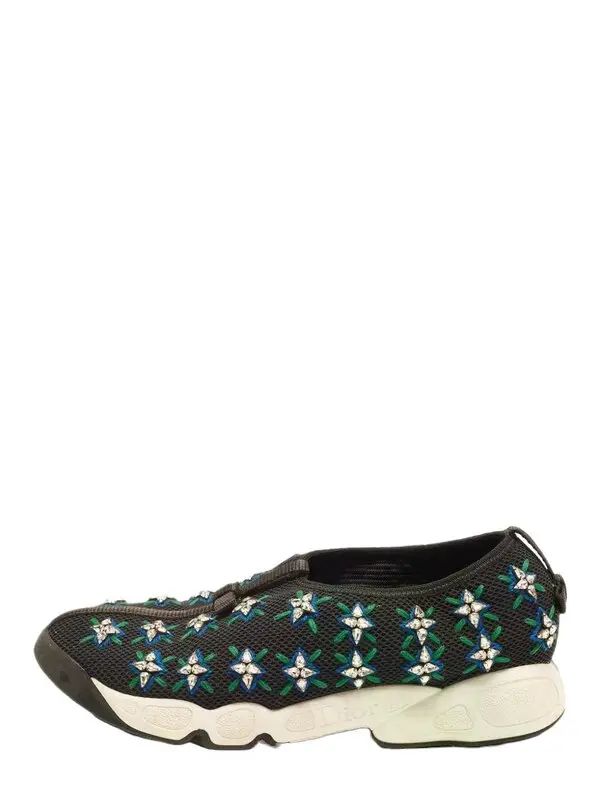 Dior Fusion Crystal-embellished Sneakers - Black