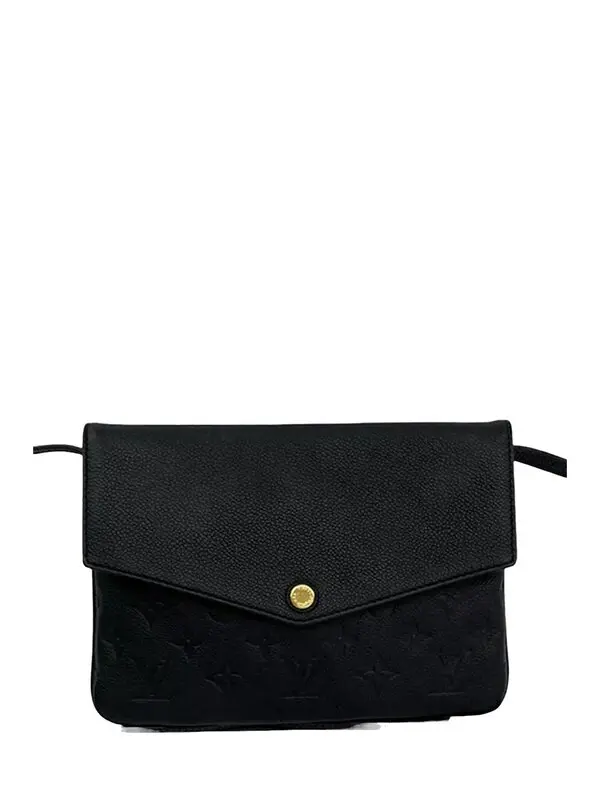 LOUIS VUITTON Monogram Empreinte Twice Crossbody Bag - Black