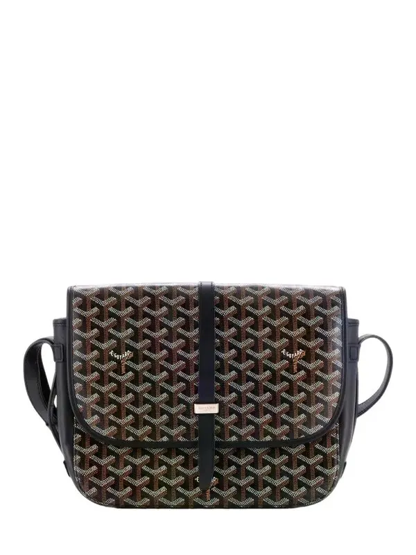 Goyard Belvedere Ii Messenger Bag Coated Canvas Mm Crossbody Bag - Black