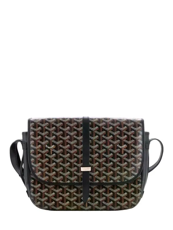 Goyard Belvedere Ii Messenger Bag Coated Canvas Mm Crossbody Bag - Black
