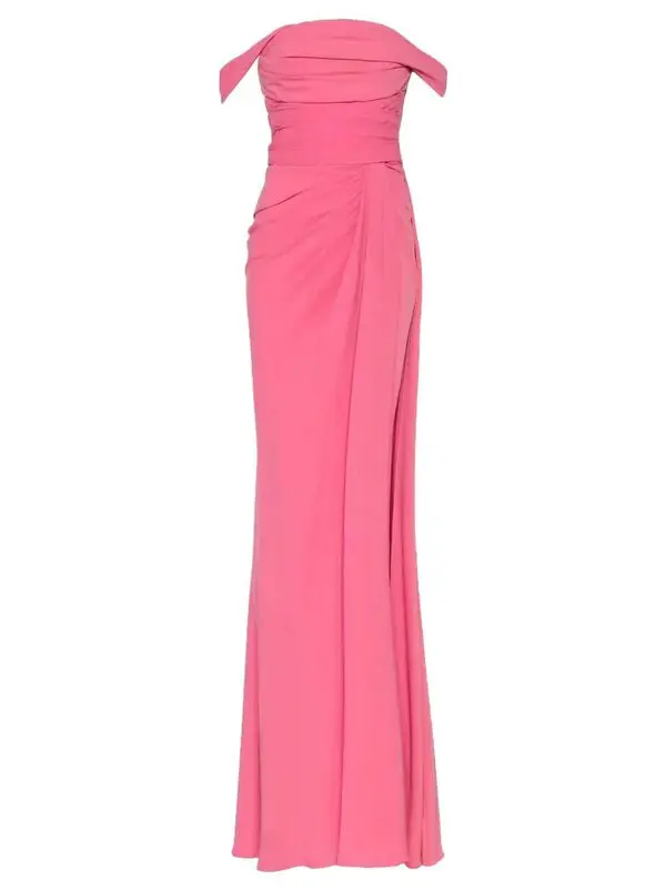 Zuhair Murad Off-shoulder Draped Gown - Pink