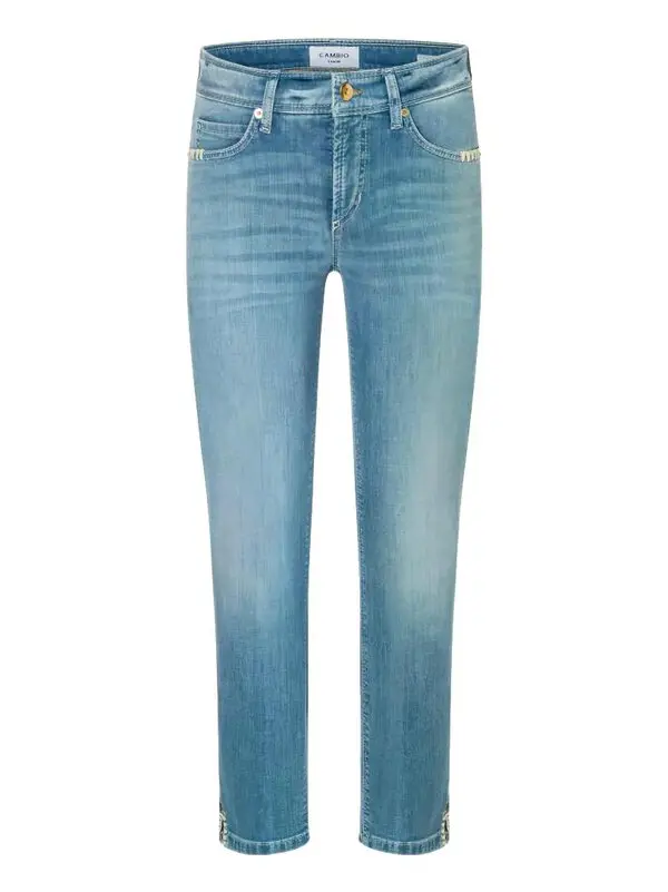 CAMBIO Piper Embroidered Jeans - Blue