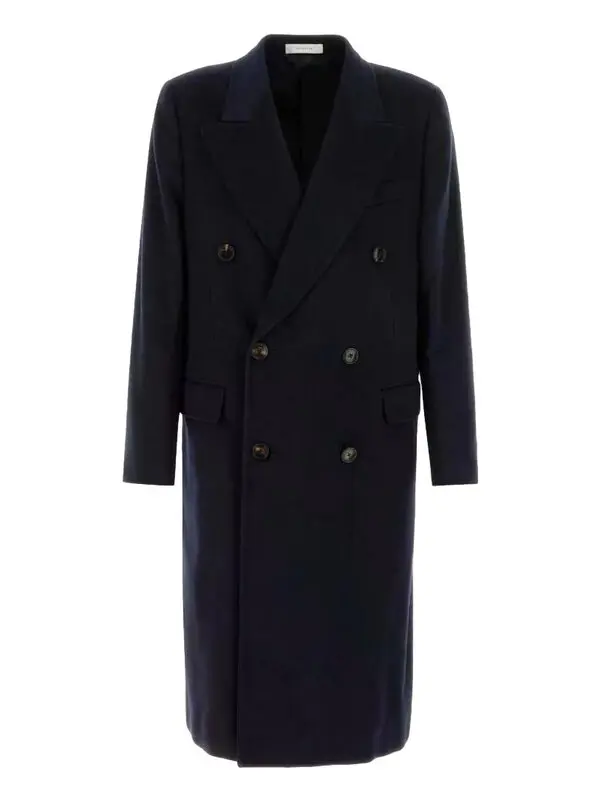 UMIT BENAN Double-breasted Cashmere Coat - Blue