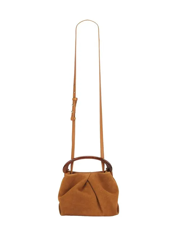 Dries Van Noten Resin Handle Fold Crossbody Bag - Tan