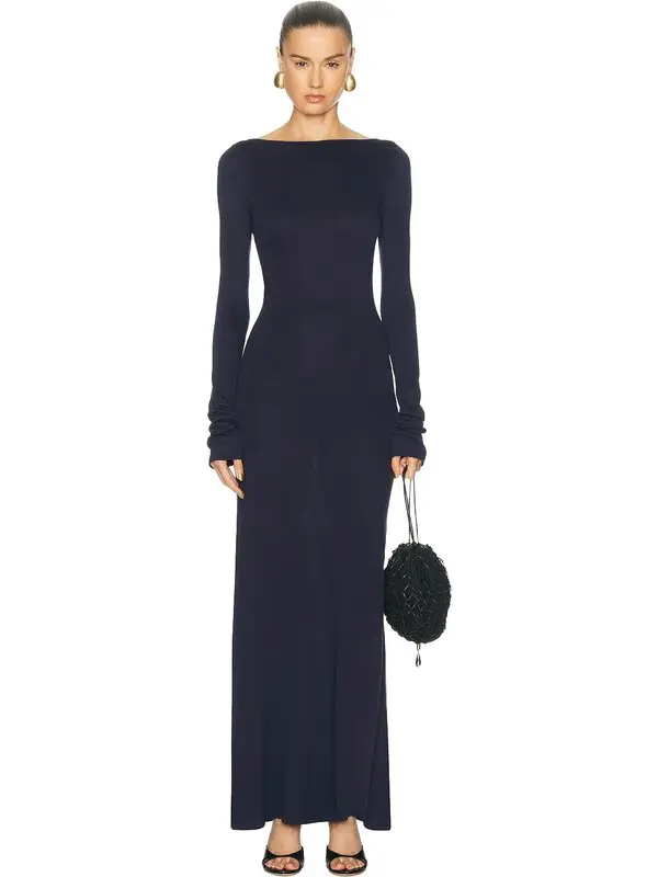 AMIYA Sobilia Long Sleeve Dress - Dark Blue