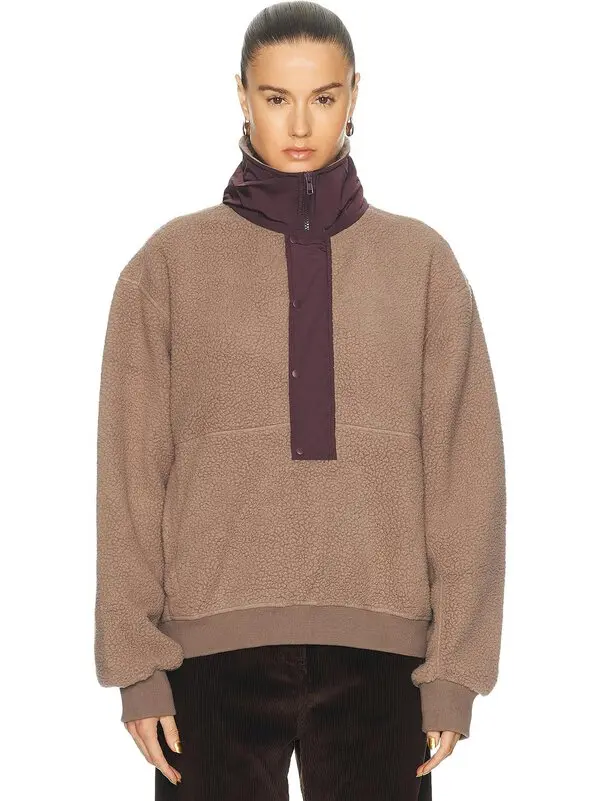 ENTIRE STUDIOS System Fleece Pullover Sweatshirt - Brown