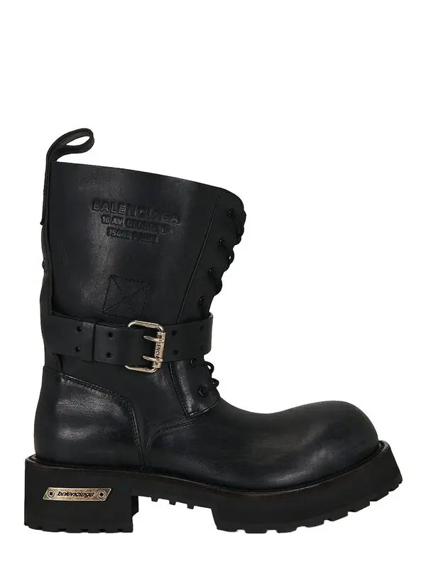 Balenciaga Venom Lace-up Bootie - Black