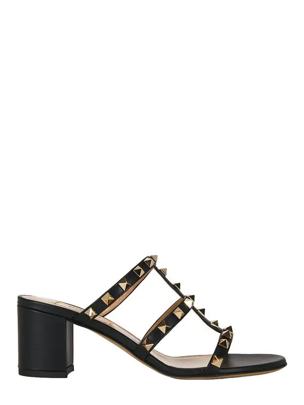 Valentino Garavani Rockstud Mule Sandal - Nero