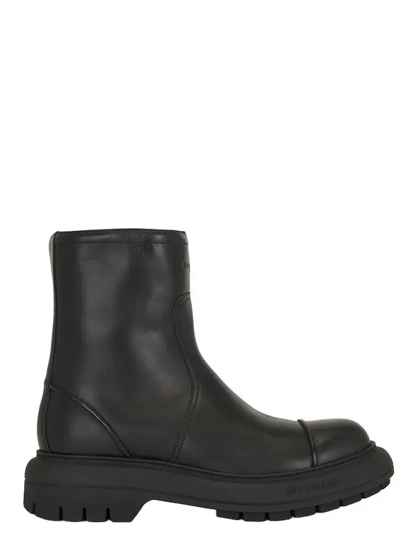 Givenchy Leather Biker Ankle Boots - Black