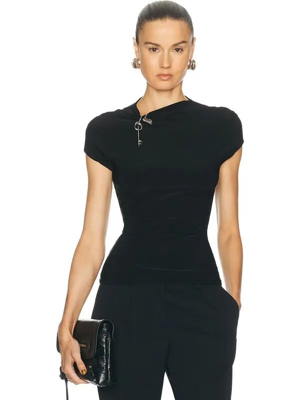 GRACE LING Relics Charms Top - Black