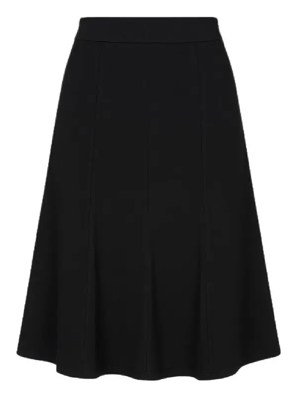 CONQUISTA Classic A-line Midi Skirt - Black