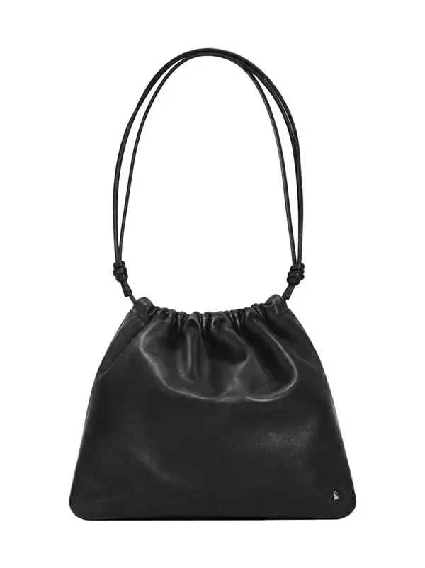 SUUD COLLECTION Casie Leather Bucket Bag - Black