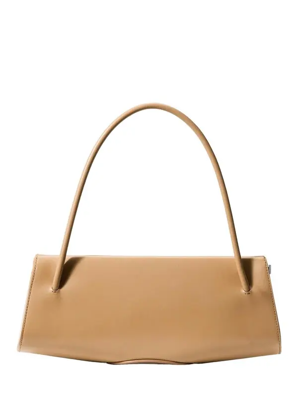 Michael Kors Anna Slim Leather Frame Bag - Natural