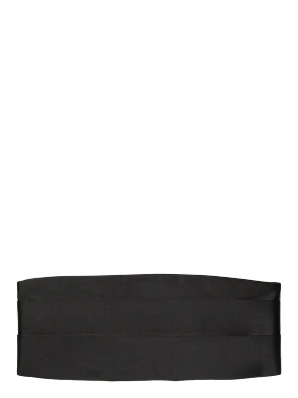 Michael Kors Silk-wool Satin Cummerbund - Black