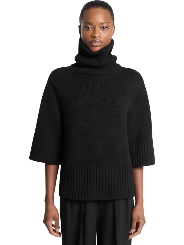 Michael Kors Cashmere Funnel-neck Sweater - Black