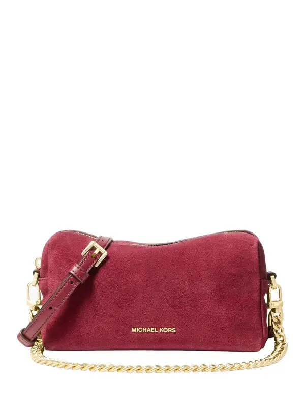 Michael Kors Bryant Small Suede Convertible Crossbody Bag - Red