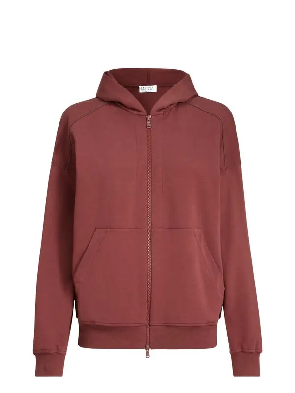 Brunello Cucinelli Zip Hoodie - Red