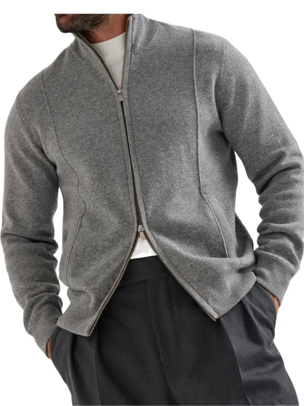 Brunello Cucinelli Long-sleeved Cardigan - Grey