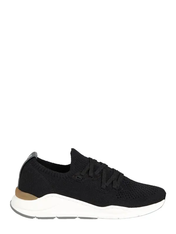 Brunello Cucinelli Knitted Lace-up Sneakers - Black