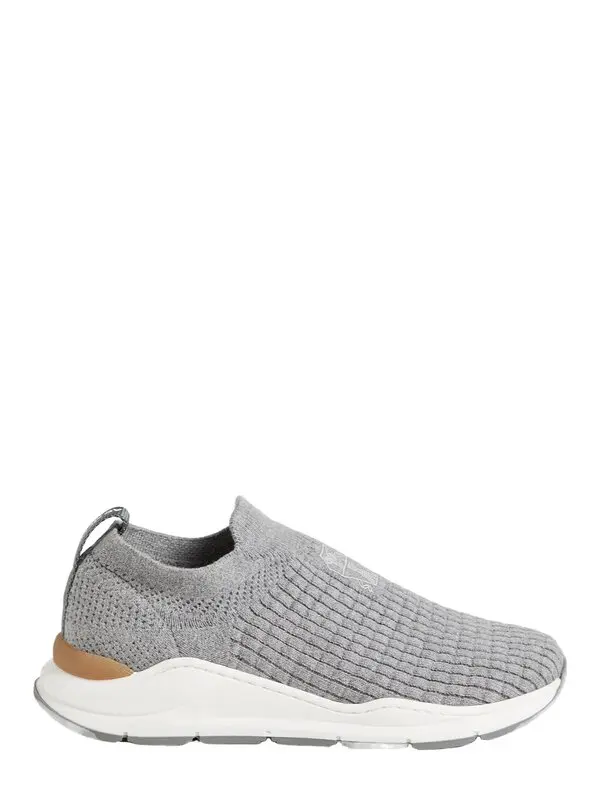 Brunello Cucinelli Front-detail Slip-on Sneakers - Grey