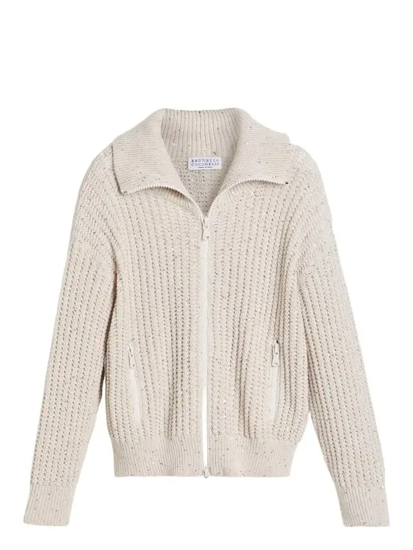 Brunello Cucinelli Cotton-blend Cardigan - Oat