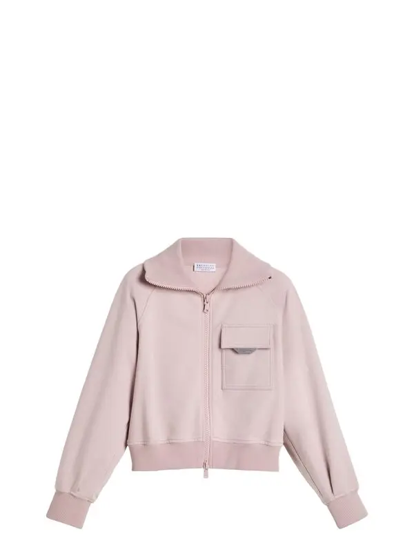 Brunello Cucinelli Two-way Zip-fastening Sweatshirt - Pink