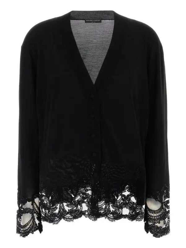 Ermanno Scervino Long-sleeve Open-front Cardigan - Black