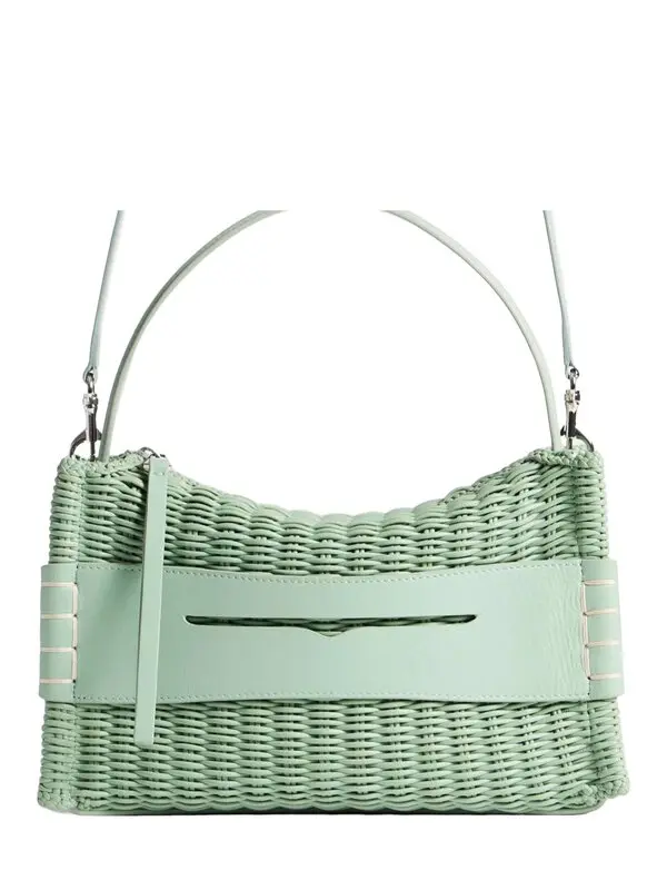 J.W.ANDERSON Jw Anderson Woven Loafer Bag - Sage