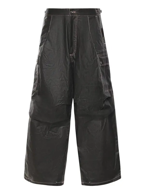 PDFCHANNEL Pdf Channel Wide-leg Cargo Pants - Black