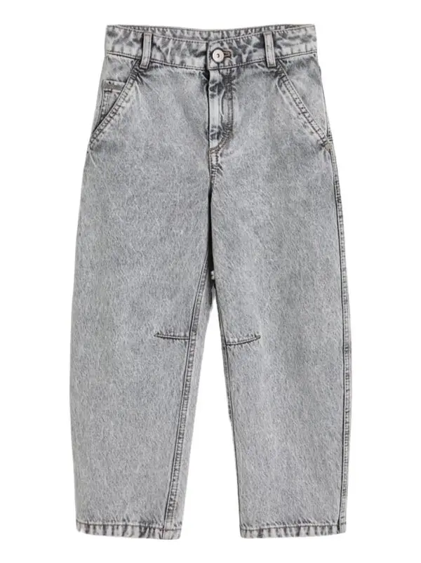 Brunello Cucinelli Faded-effect Jeans - Grey