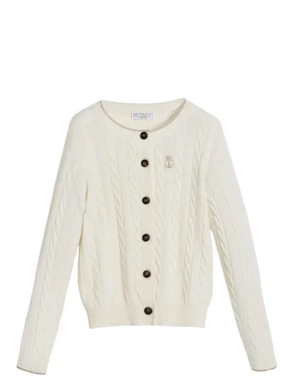 Brunello Cucinelli Cable-knit Cardigan - Panama