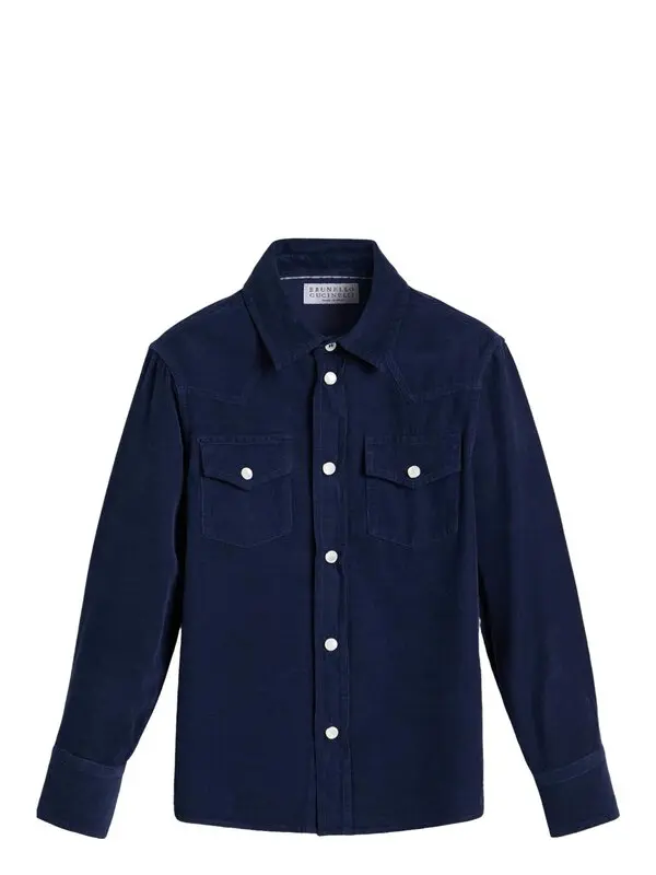 Brunello Cucinelli Corduroy Shirt - Blue
