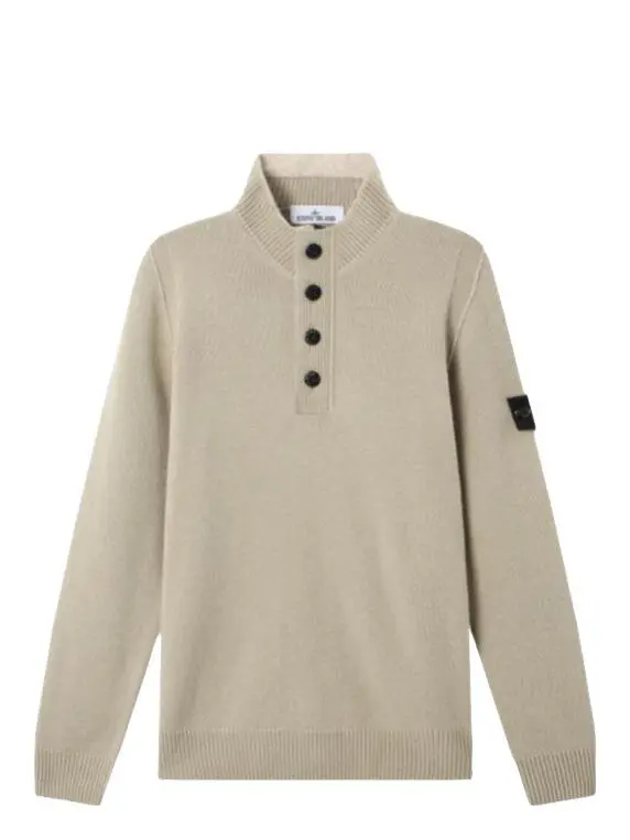 Stone Island Regular-fit Half-zip Sweater - Sand-colored