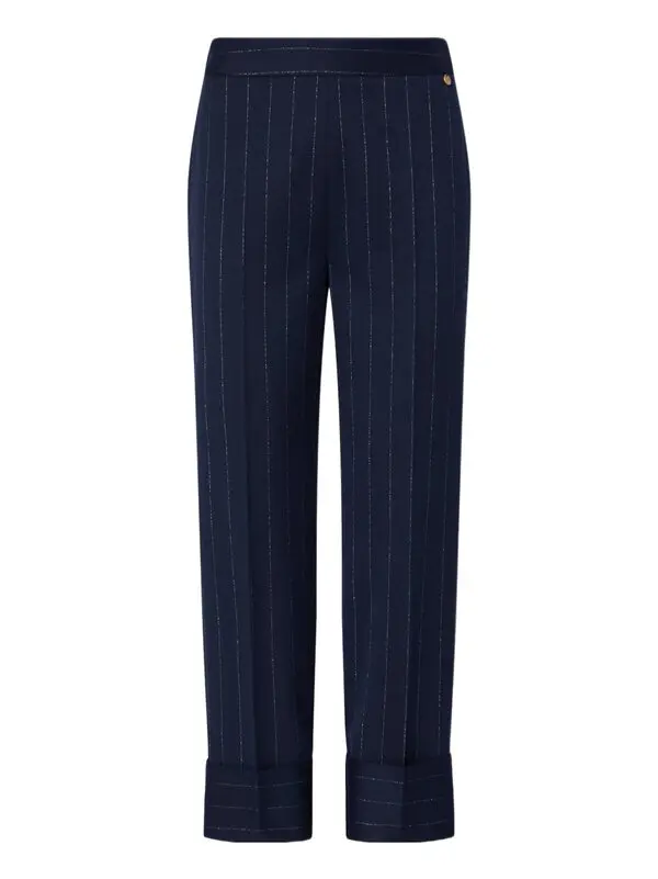Liu Jo Pinstripe Cigarette Trousers - Blue