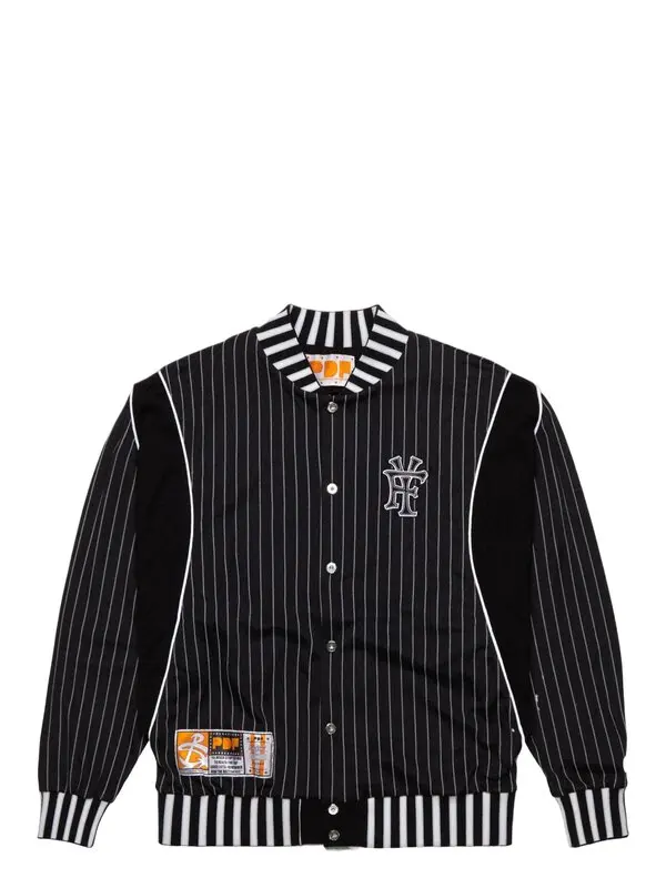 PDFCHANNEL Pdf Striped Bomber Jacket - Black