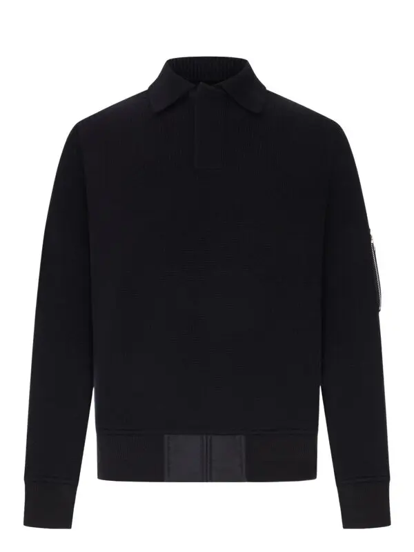 Sacai Long-sleeved Zip-detailed Jumper - Black