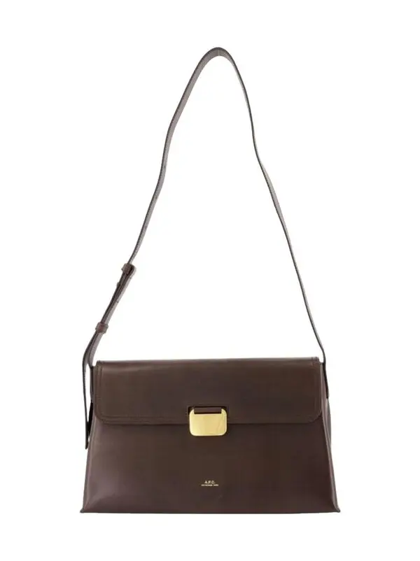 A.p.c. Flap Shoulder Bag - Brown