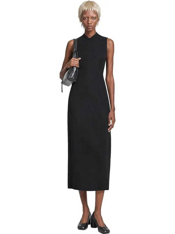 MAISON MARGIELA Virgin Wool Midi Dress - Black