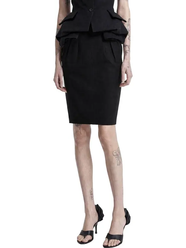 Magda Butrym Tailored Pencil Skirt - Black