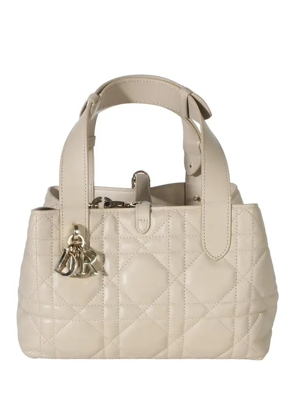 Dior Powder Macrocannage Calfskin Toujours Tote - Beige