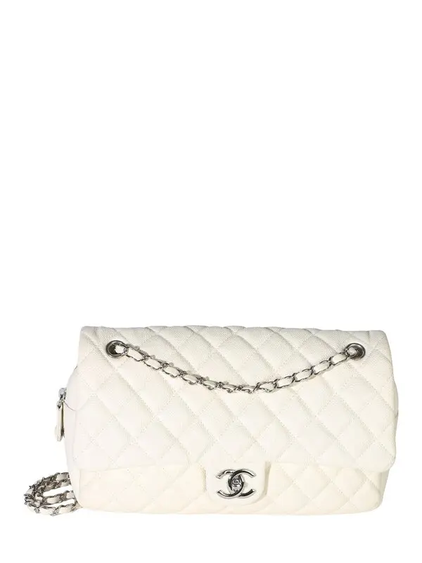 Chanel Caviar Quilted Easy Flap Bag - Neutral