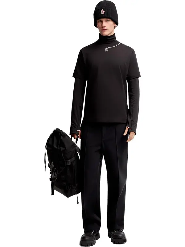 Moncler Logo Cotton T-shirt - Black